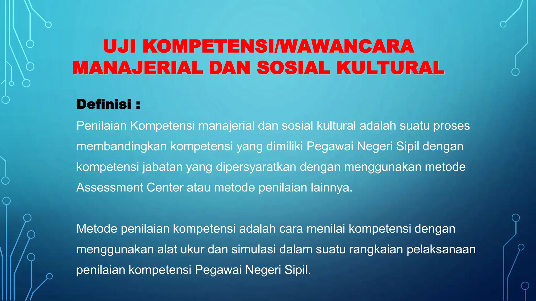Materi Uji Kompetensi Manajerial Sosial Kultural | PPTX