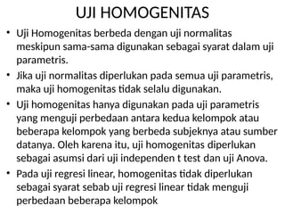 MATERI UJI NORMALITAS & HOMOGENITAS.pptx