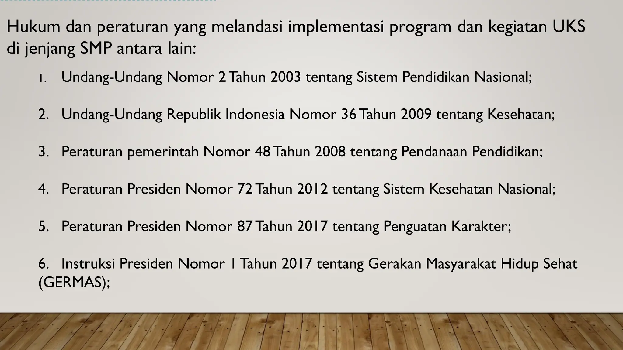 PENGELOLAAN UKS/M DI JENJANG SMP SEDERAJAT | PDF