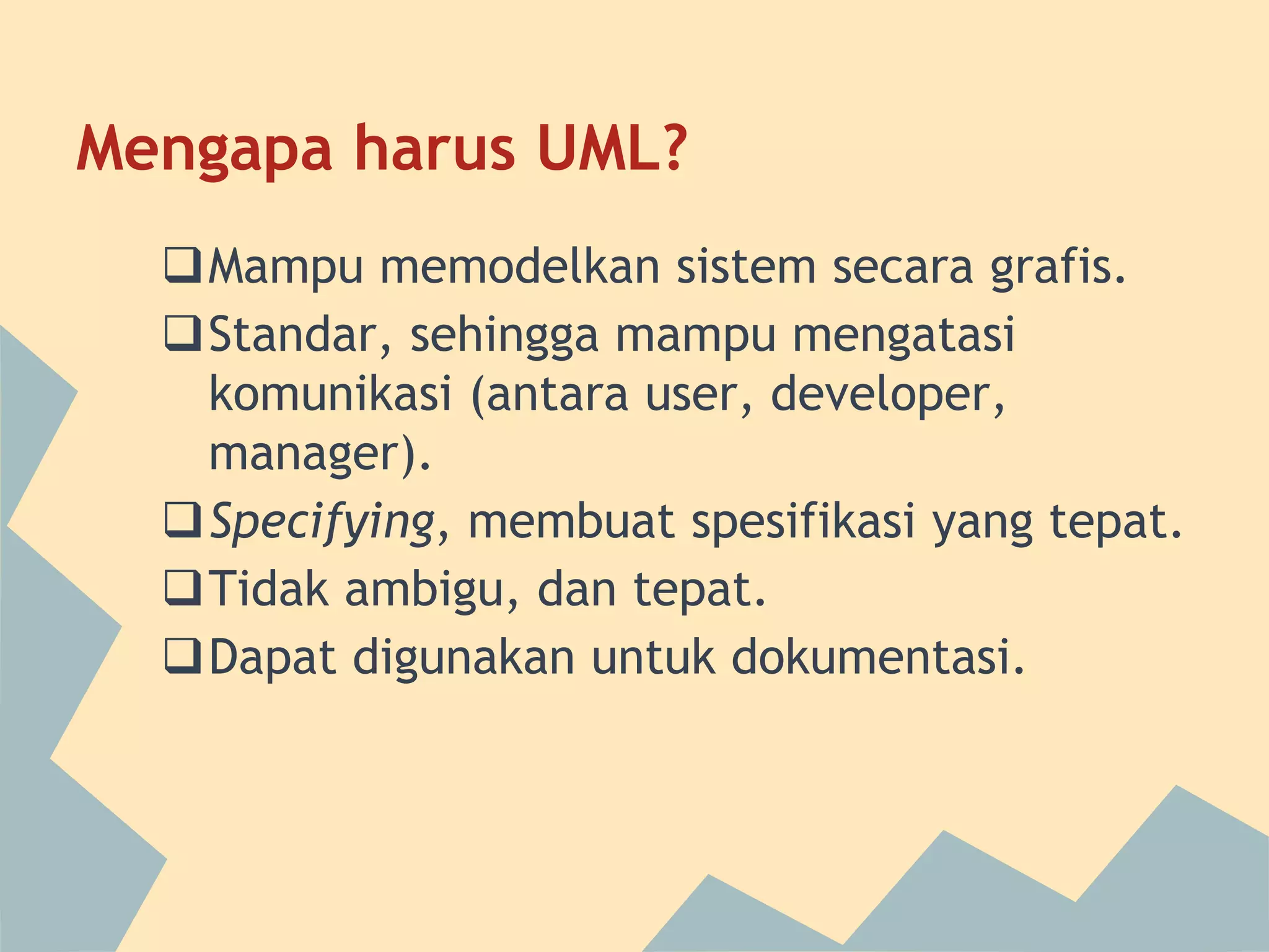 Pengenalan UML (Unified Modelling Language) | PDF