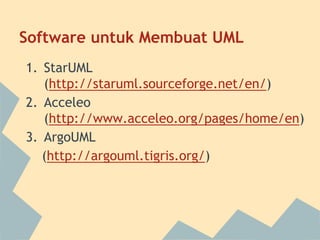 Pengenalan UML (Unified Modelling Language) | PDF