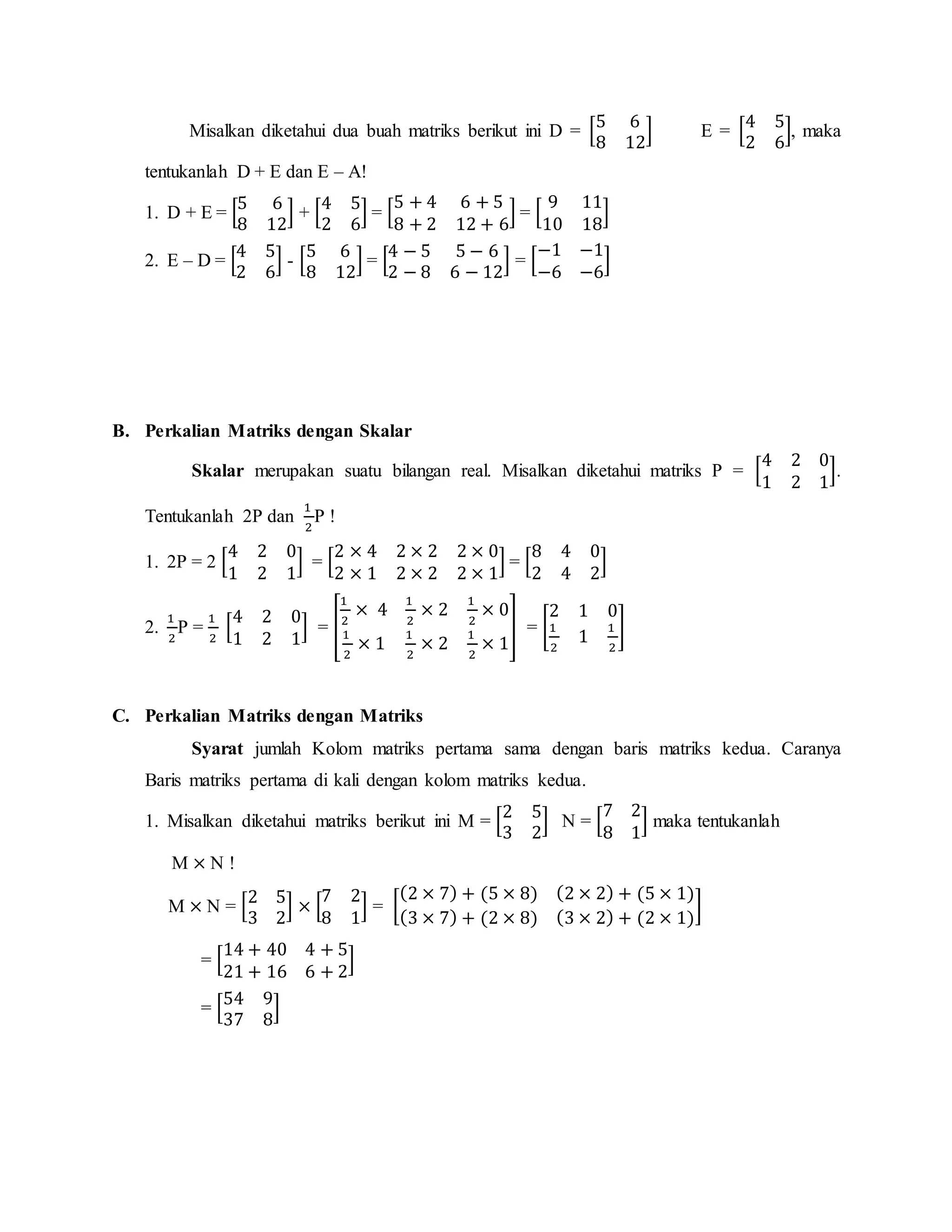 Materi Matriks | DOCX