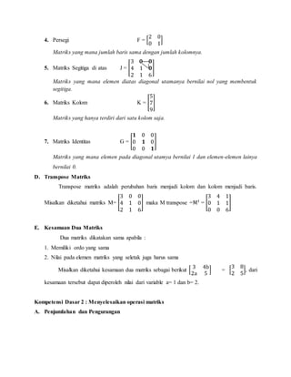 Materi Matriks.. | PDF