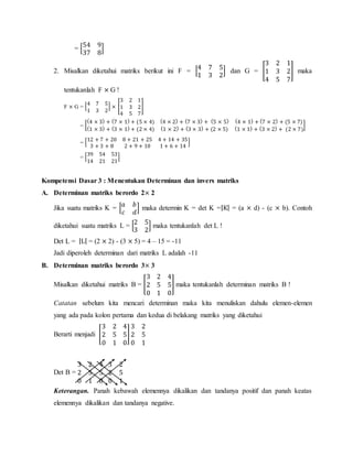 Materi Matriks.. | PDF