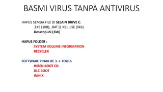 panduan MATERI kursus VIRUS TEK KOMPuter | PPTX