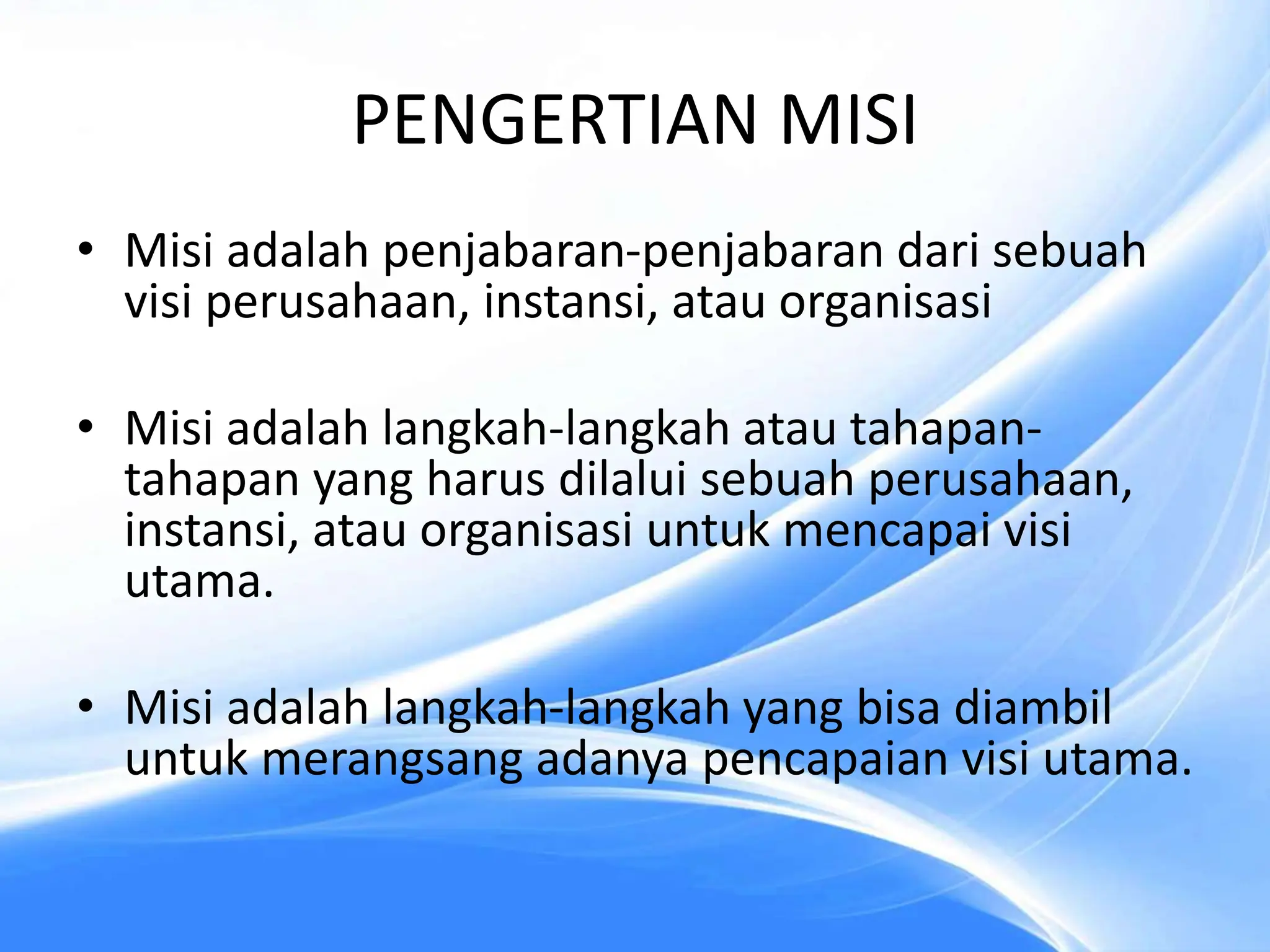 contoh materi visi dan misi untuk materi p5 | PPT