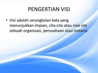 contoh materi visi dan misi untuk materi p5 | PPT