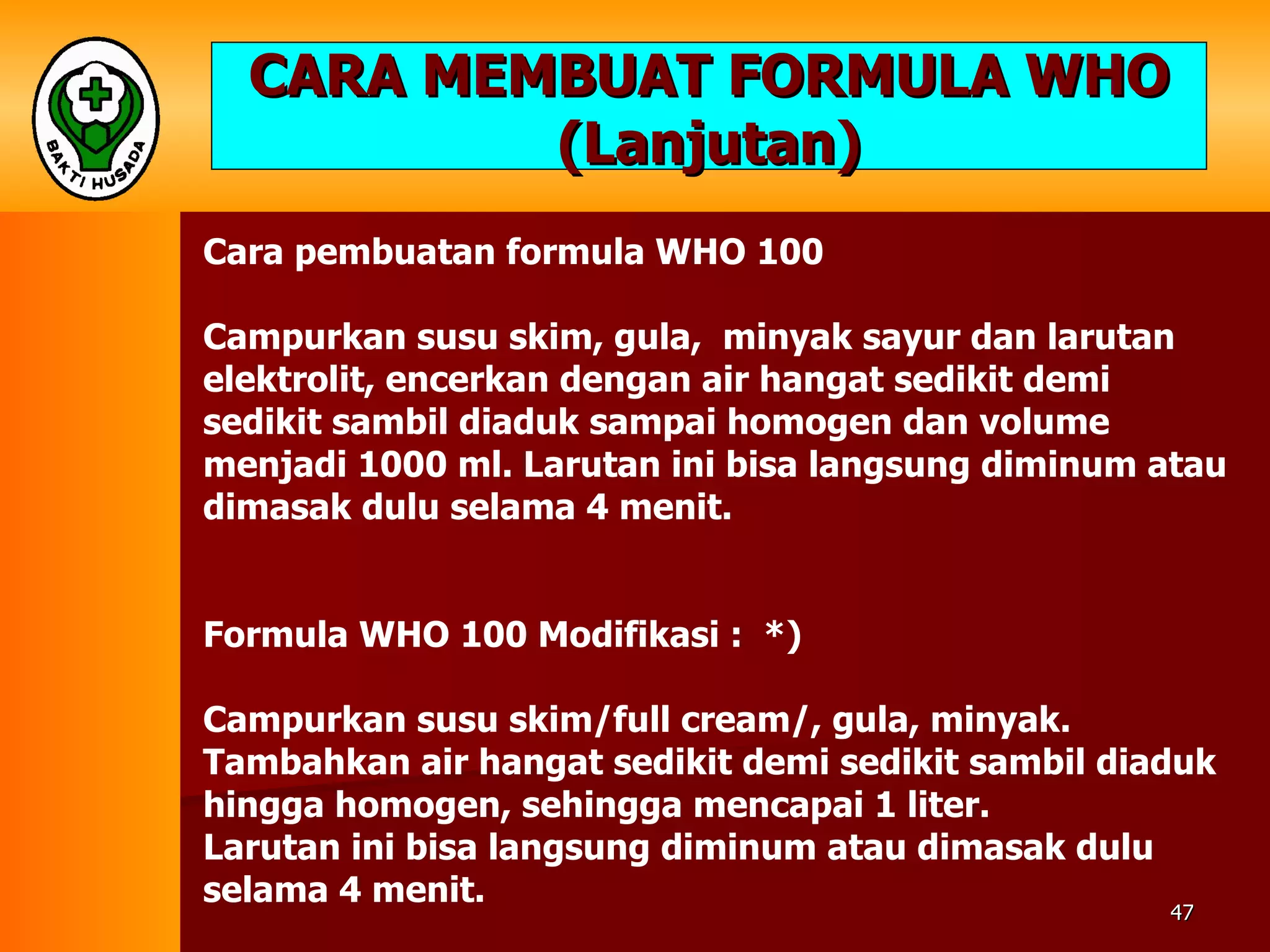 Materi v pembuatan formula pada gizi buruk | PPT