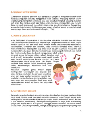Pembelajaran di Rumah/Sekolah: Adaptasi Kegiatan Terapi Bermain | PDF