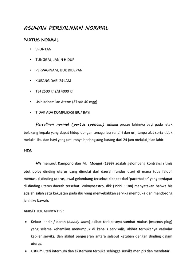Partus Normal | PDF