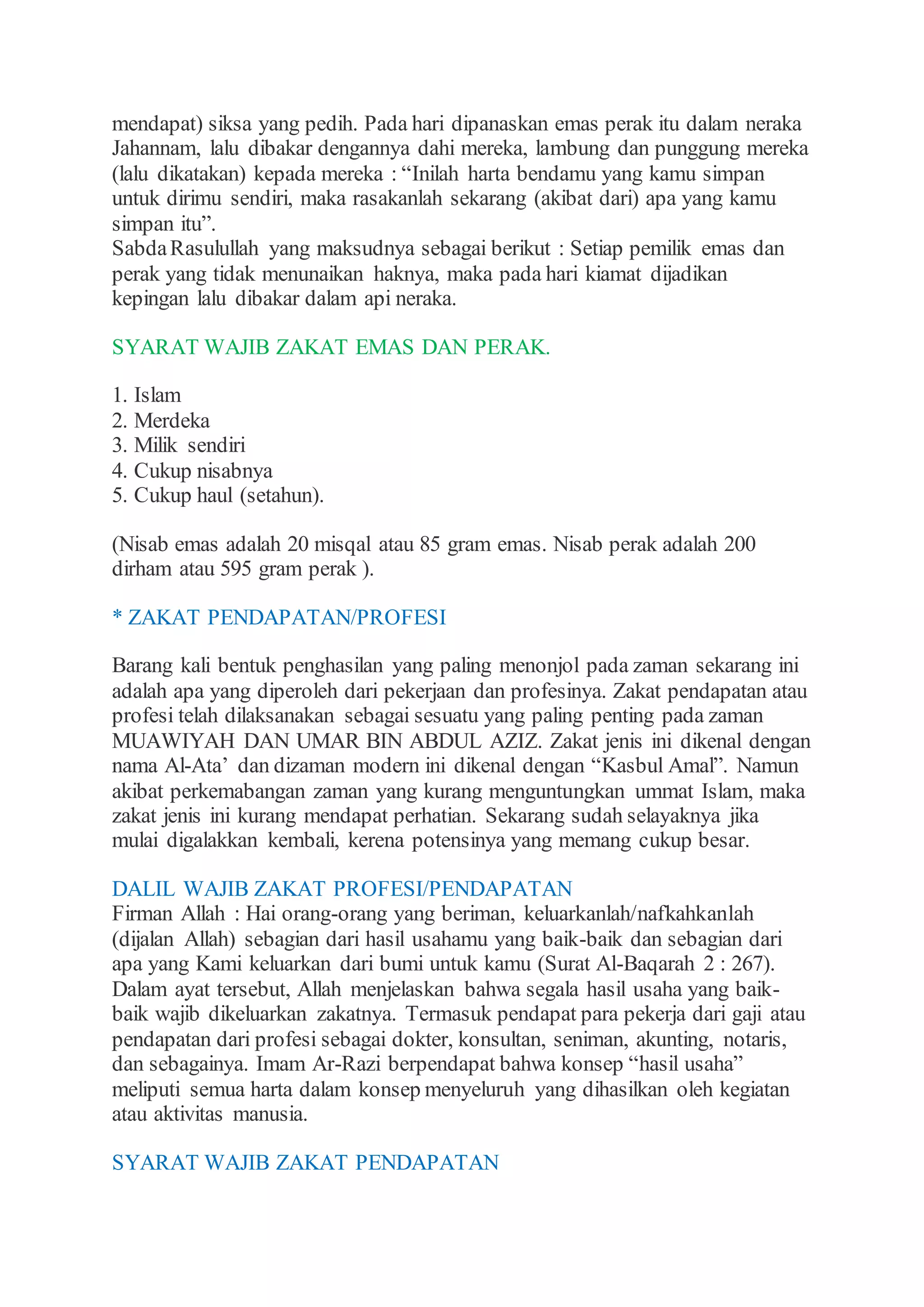Materi zakat | PDF