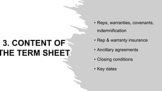 M&A Term Sheets 101 | PPTX