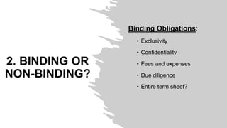 M&A Term Sheets 101 | PPTX
