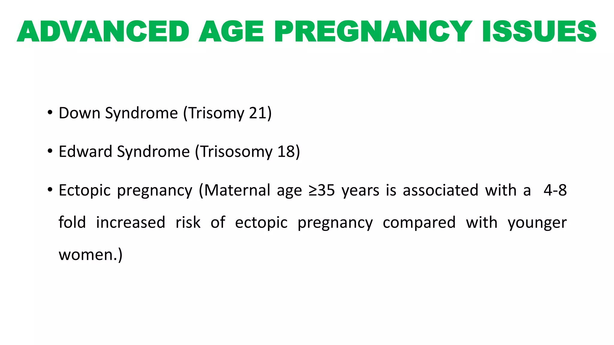 Maternal age and drugs(genetics) | PPTX