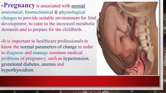 Maternal anatomical, physiological and biomechanical changes during pregnancy | PDF | Pregnancy ...