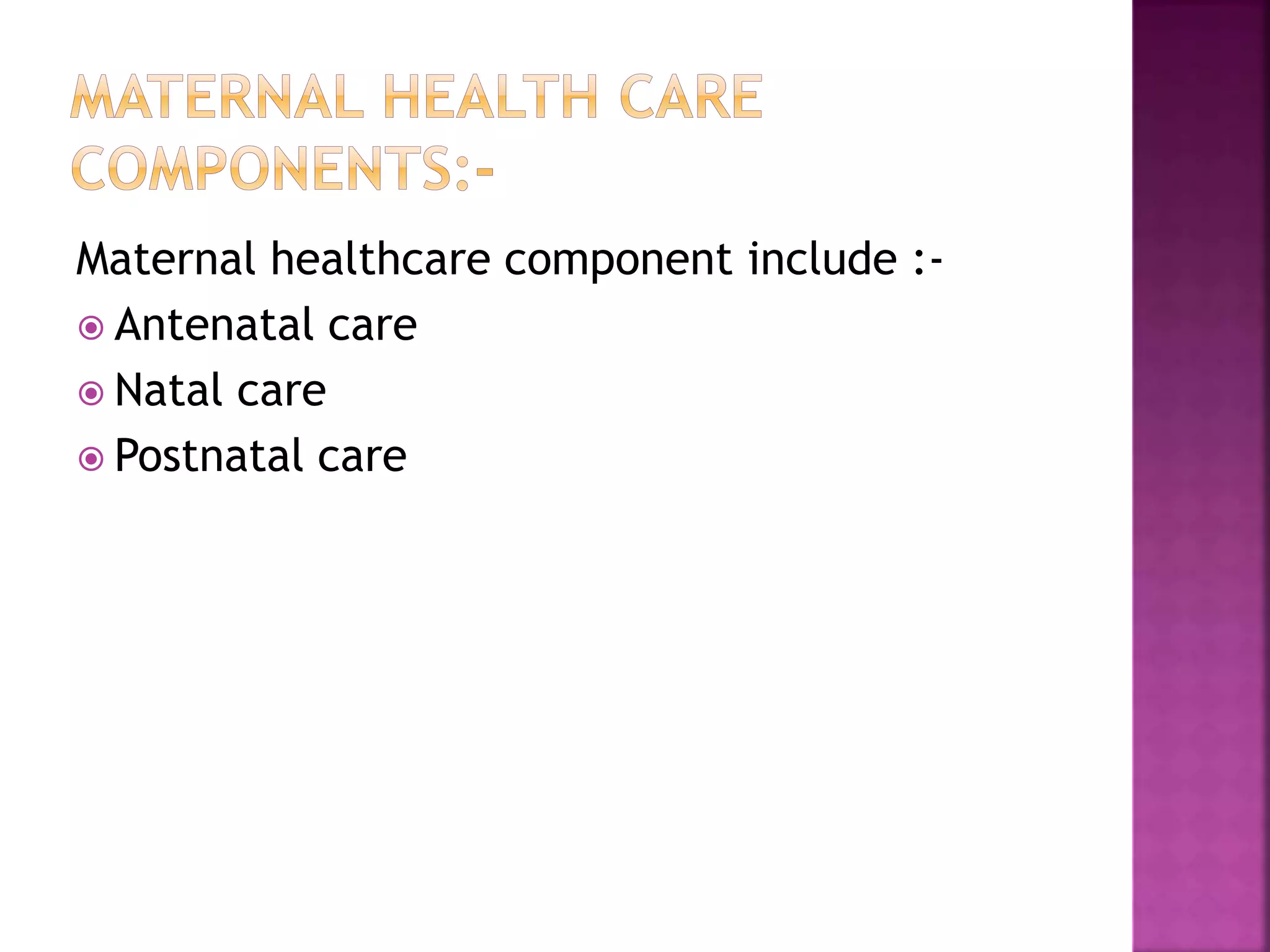 Maternal and child health | PPTX
