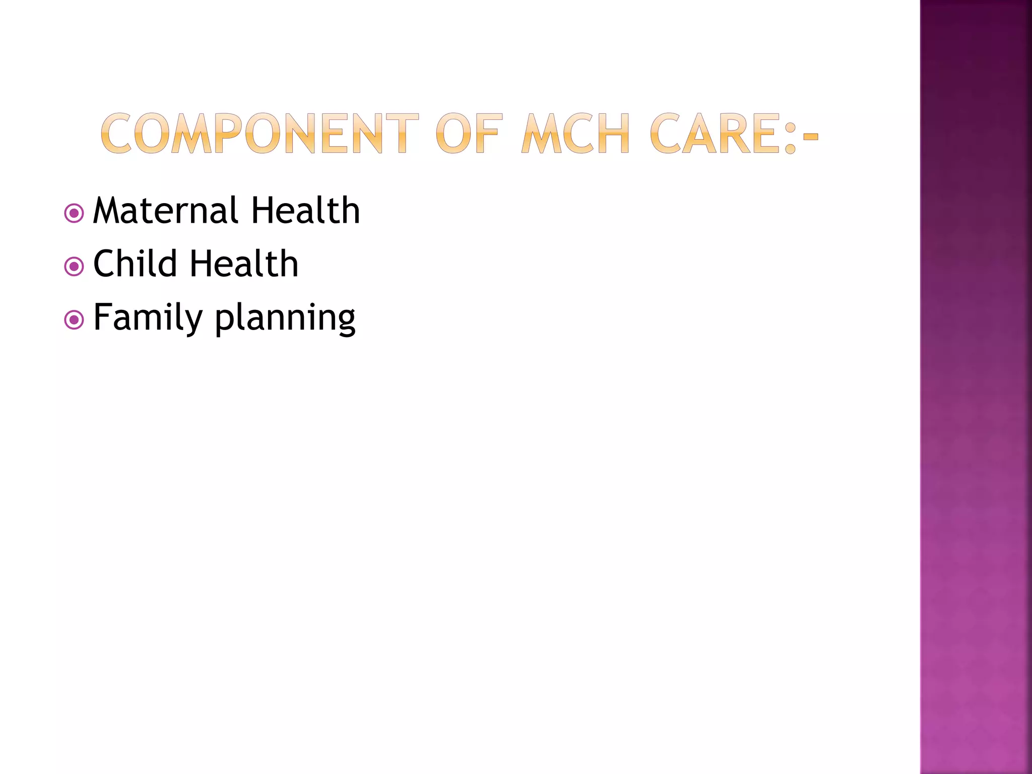 Maternal and child health | PPTX