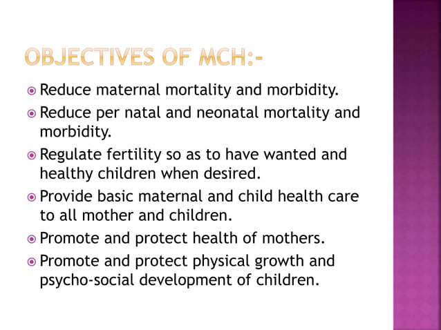 Maternal and child health | PPTX | Reproductive Health | Diseases and ...