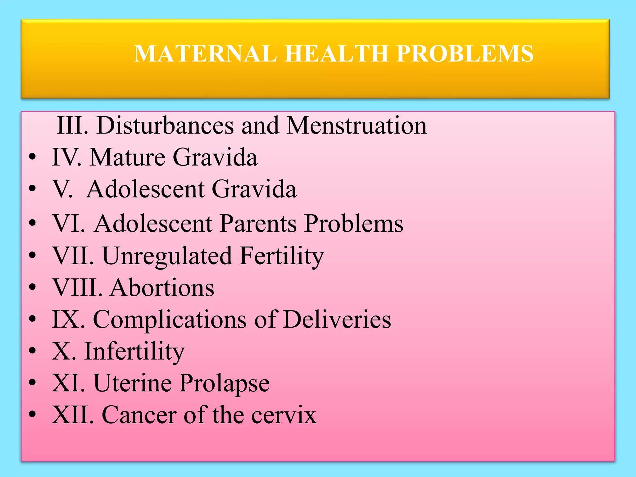 Maternal and child health care services | PPTX