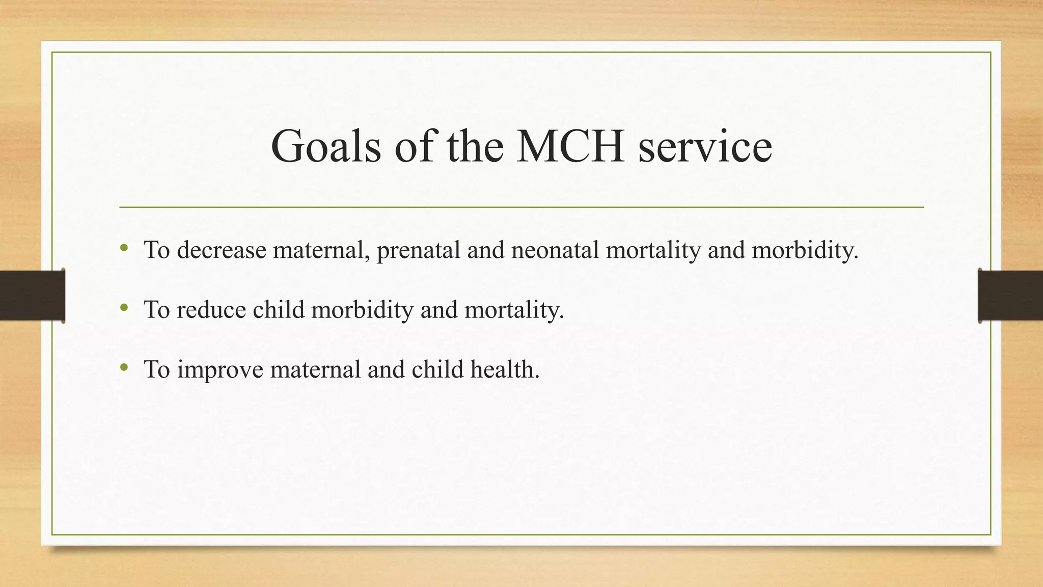 Maternal and child health program | PDF