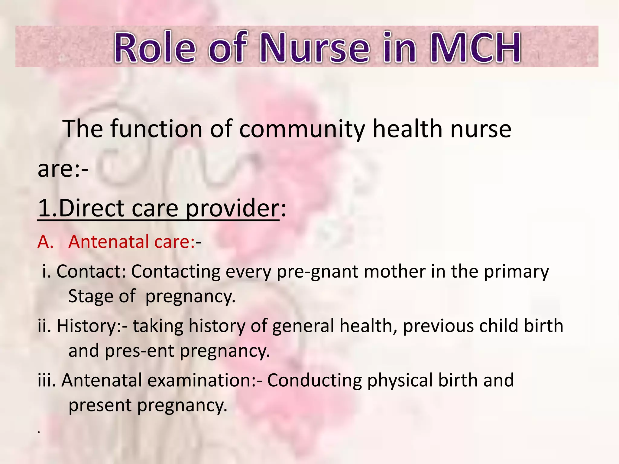 Maternal and child health programme | PPTX
