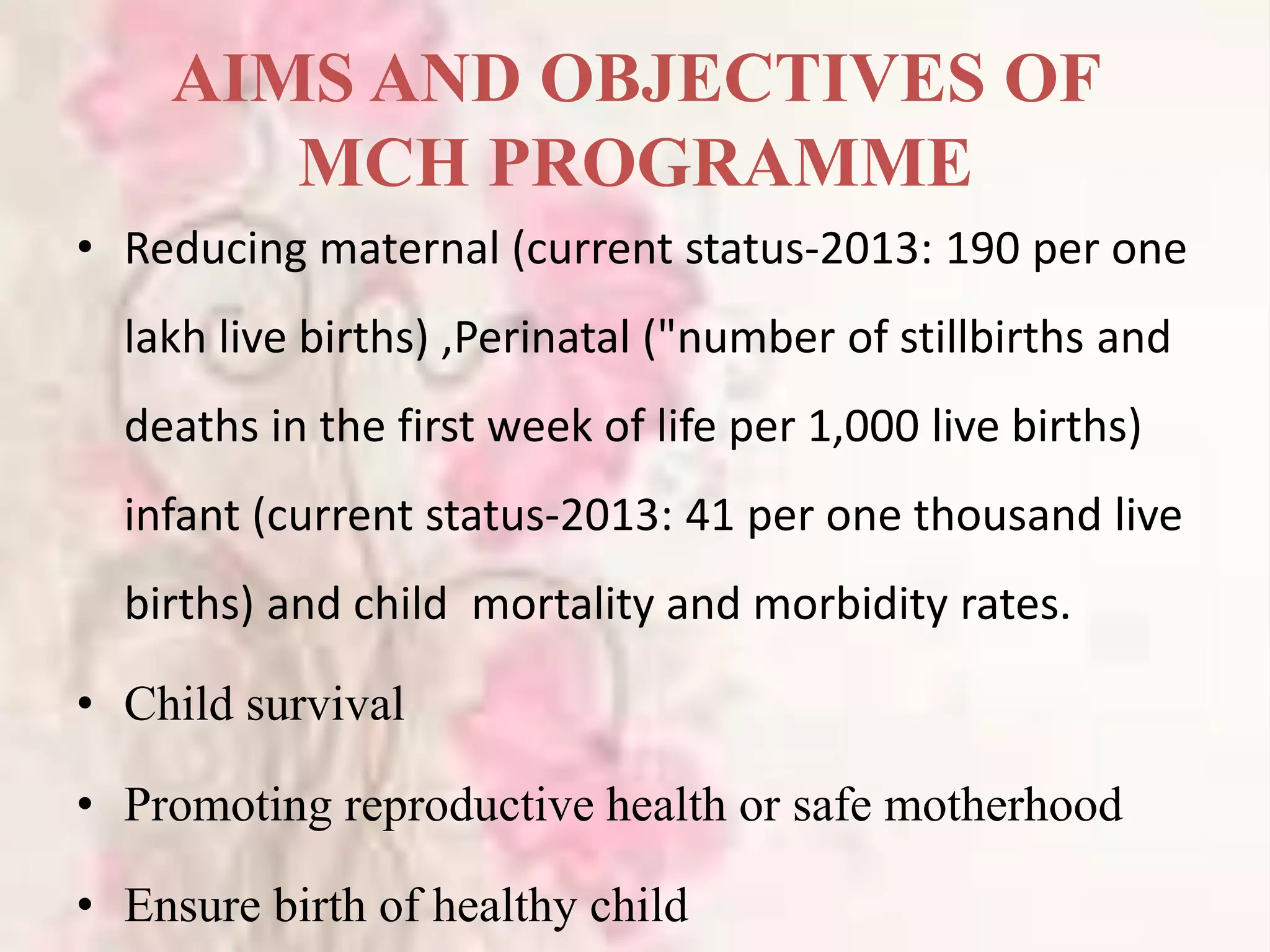 Maternal and child health programme | PPTX