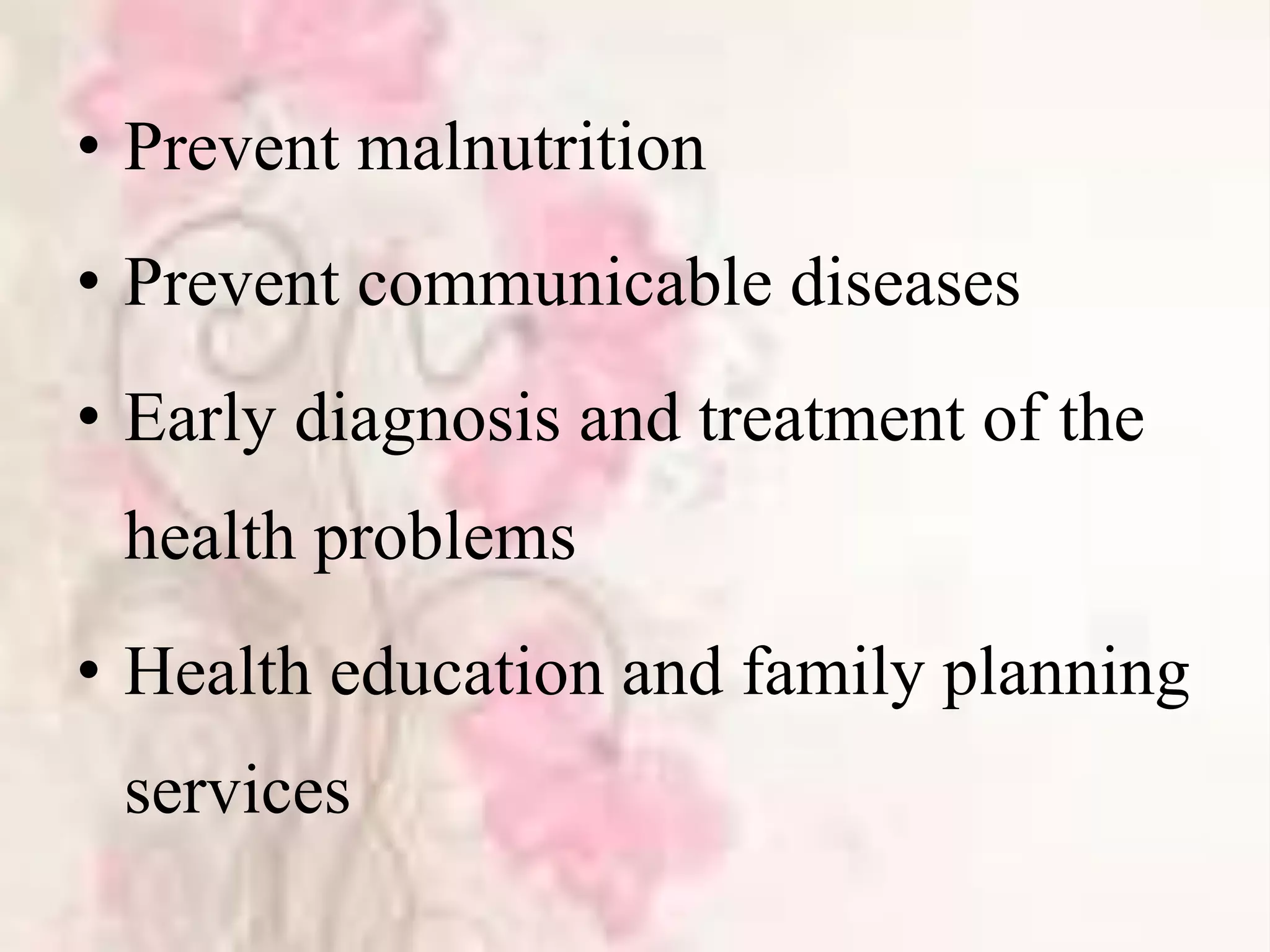 Maternal and child health programme | PPTX