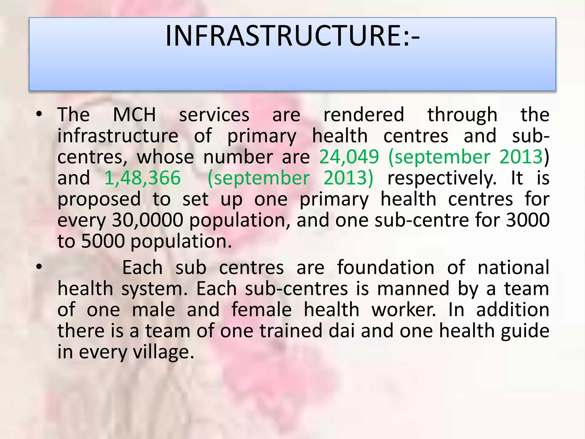 Maternal and child health programme | PPTX