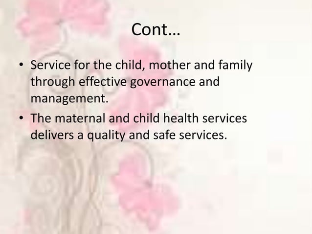 Maternal and child health programme | PPTX | Pregnancy | Reproductive ...