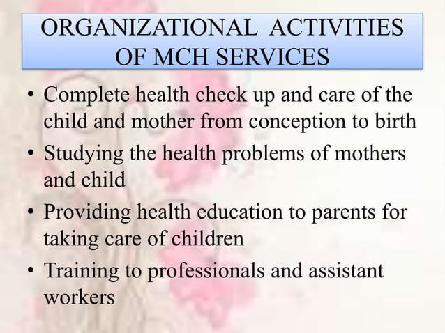 Maternal and child health programme | PPTX | Pregnancy | Reproductive ...