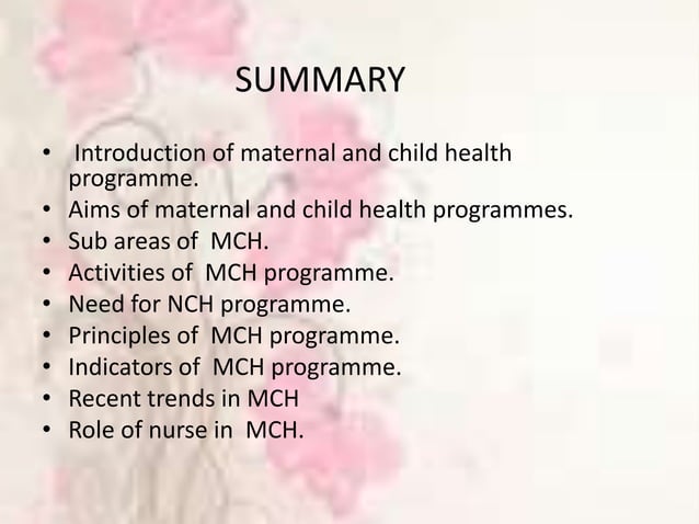 Maternal and child health programme | PPTX | Pregnancy | Reproductive ...