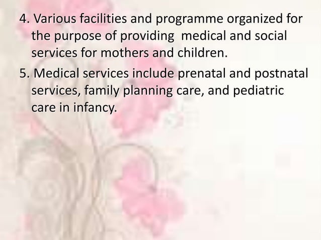 Maternal and child health programme | PPTX | Pregnancy | Reproductive ...