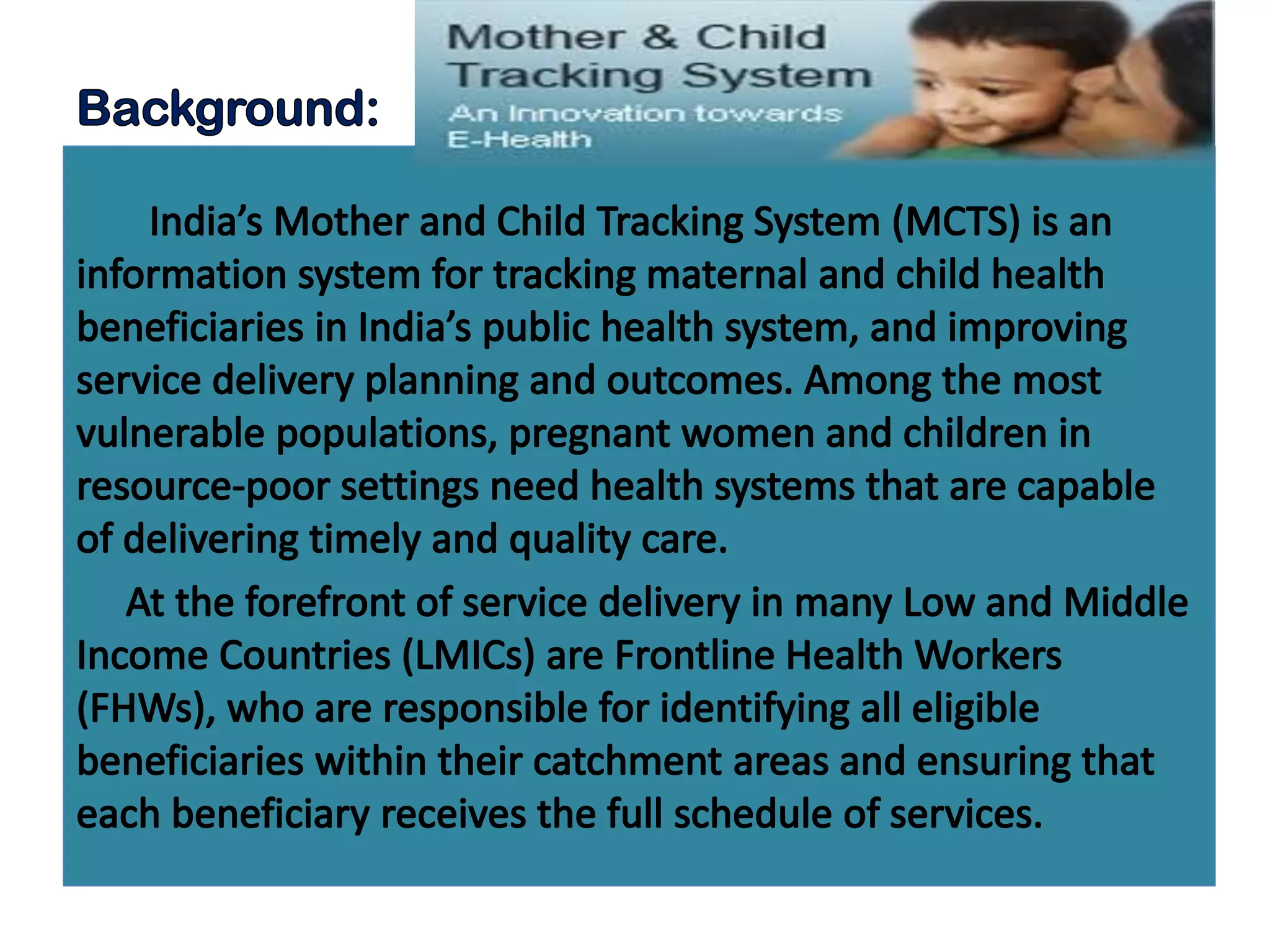 Maternal and child tracking system | PDF