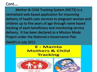 Maternal and child tracking system | PDF