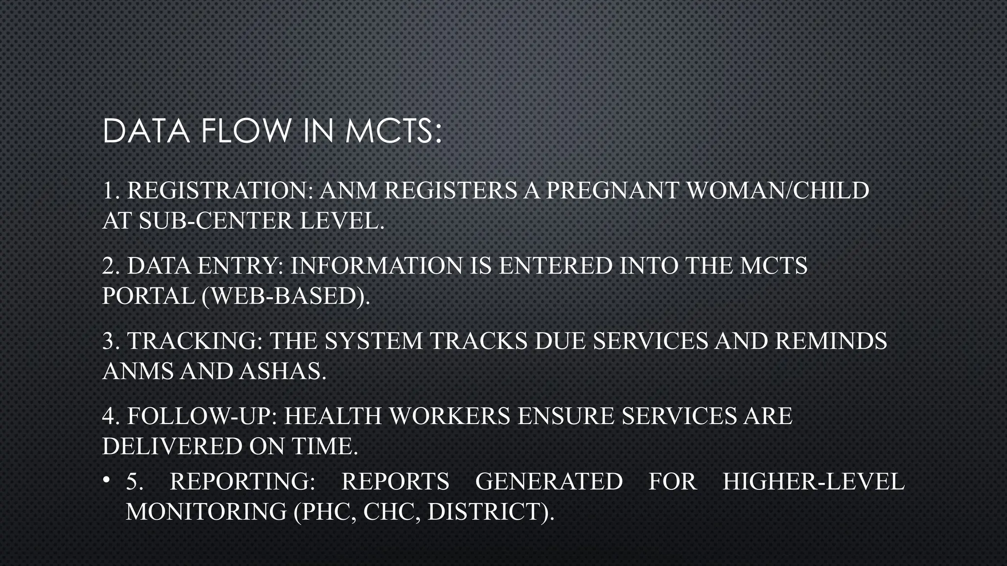 Maternal and Child Tracking system & RCH portal | PPTX