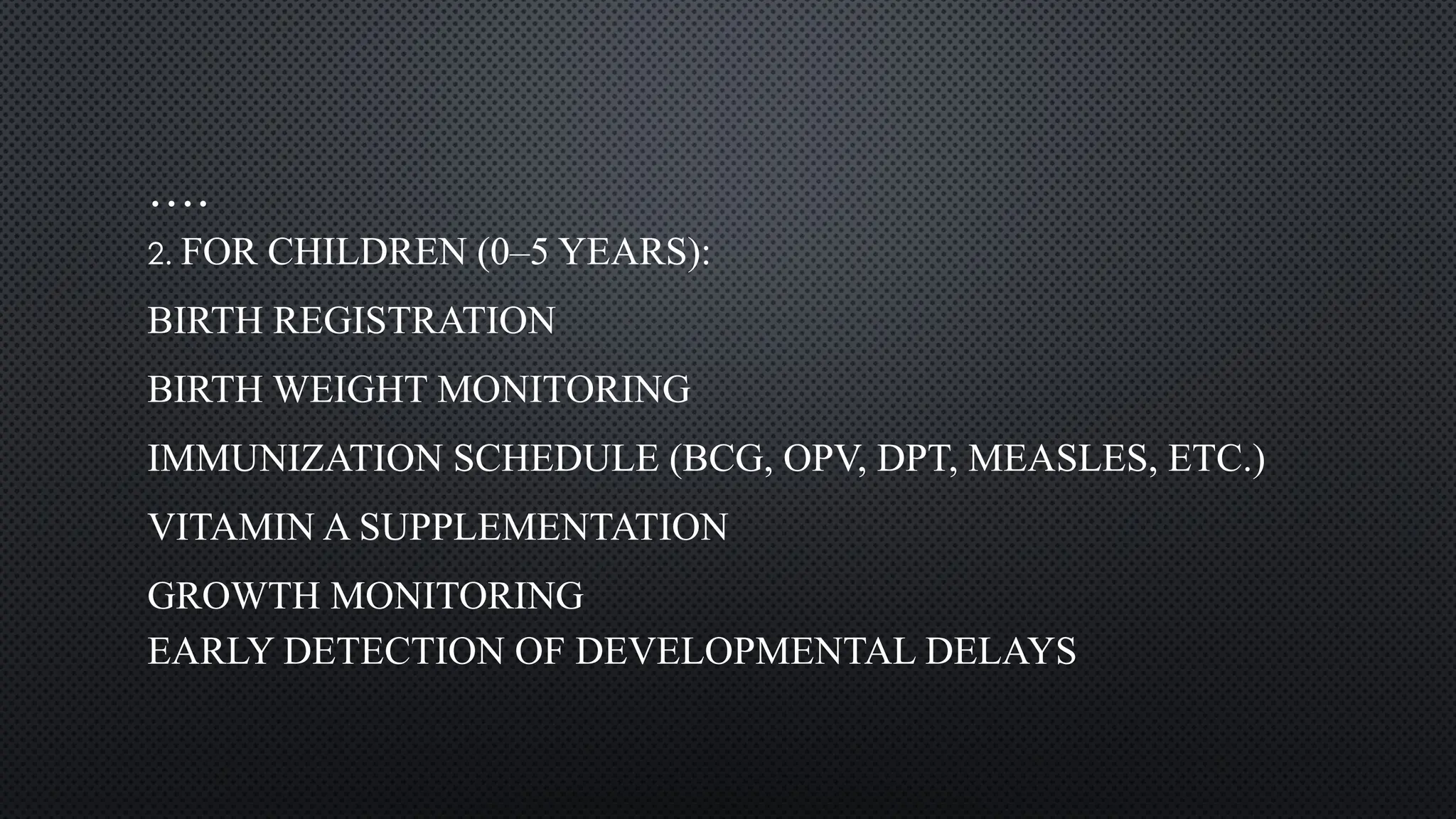 Maternal and Child Tracking system & RCH portal | PPTX