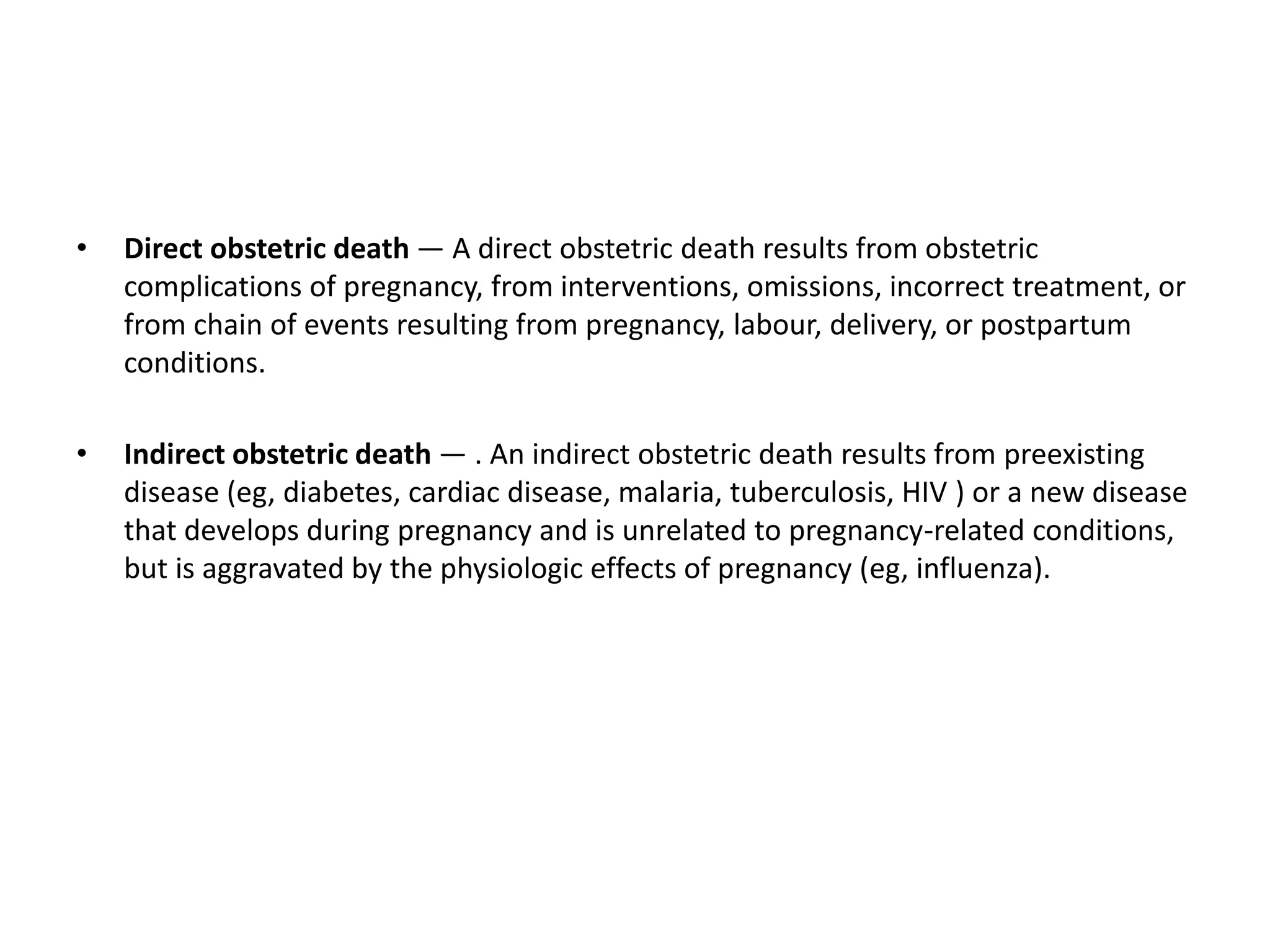 Maternal and perinatal mortality | PPTX