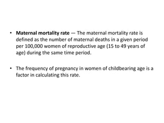 Maternal and perinatal mortality | PPTX