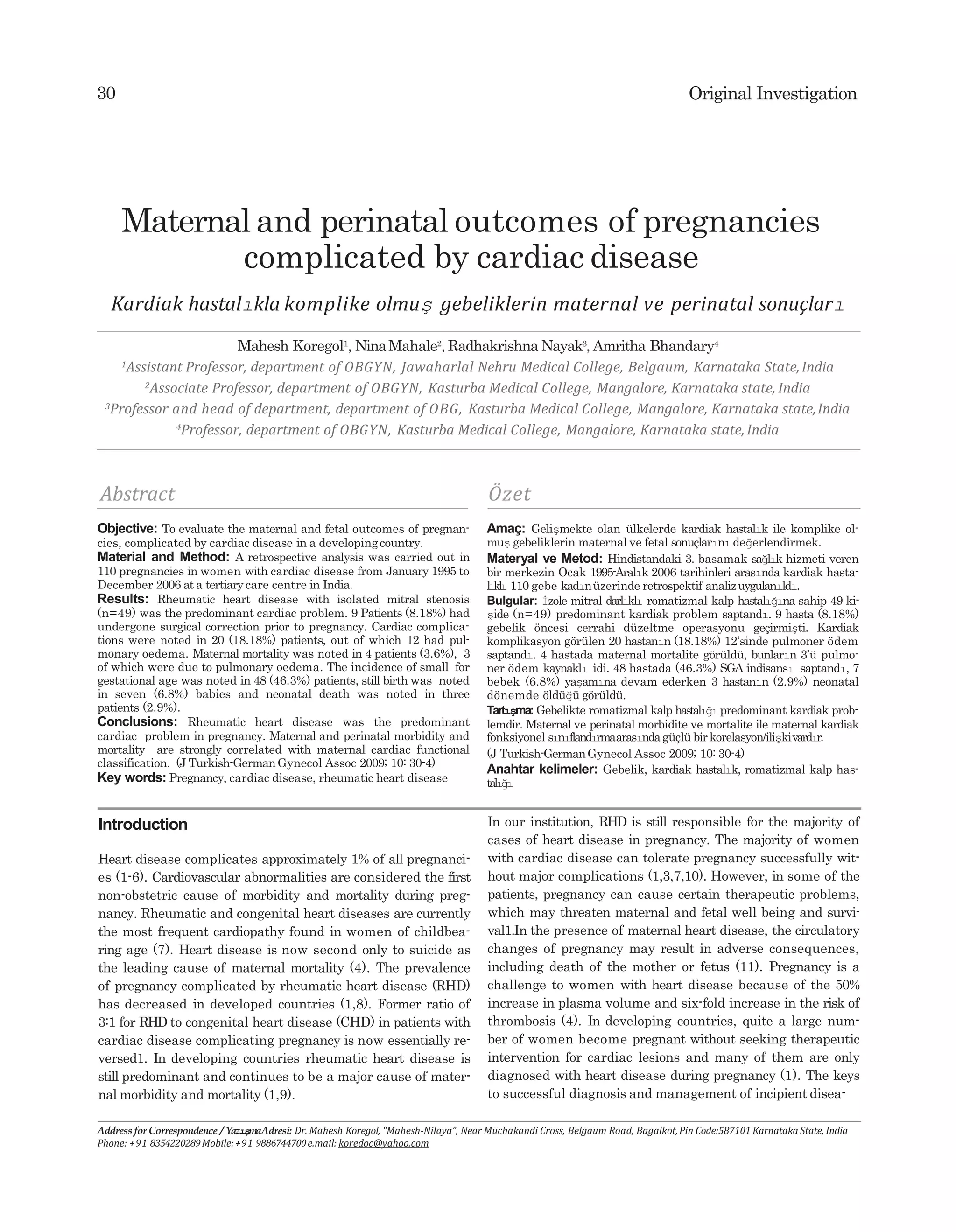 Maternal and perinatal outcomes of pregnancies | PPTX