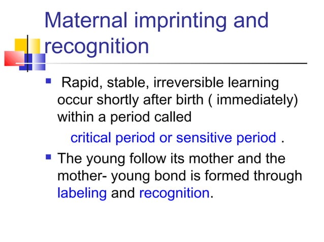 Reproductive behaviour 2-Maternal behaviour in animals | PPT ...