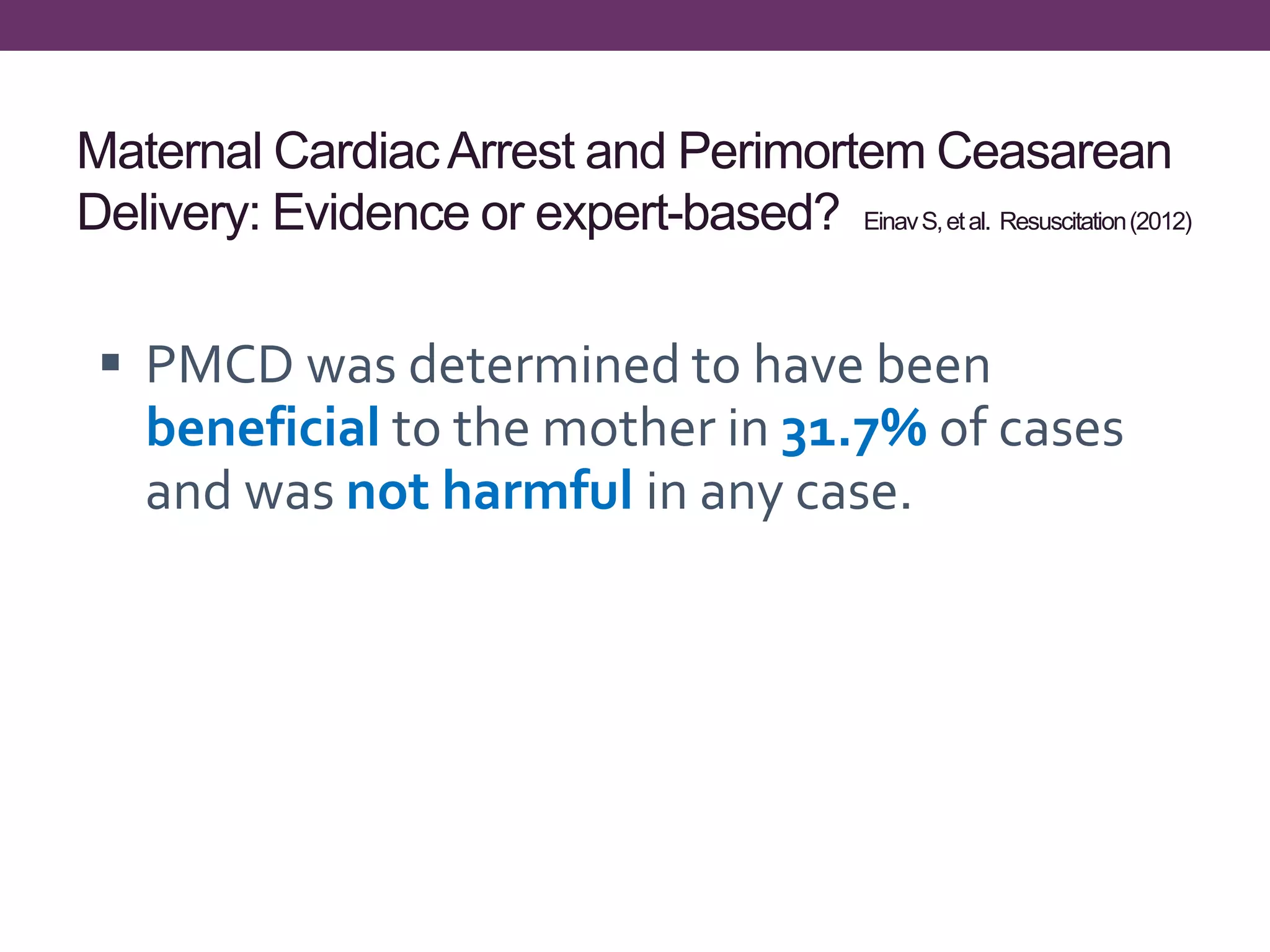 Maternal cardiac arrest (english) | PPTX