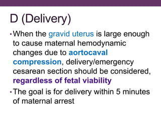 Maternal cardiac arrest (english) | PPTX