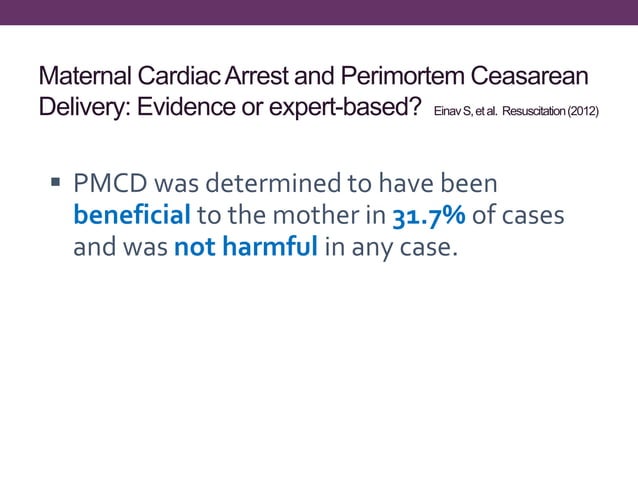 Maternal cardiac arrest (english) | PPTX