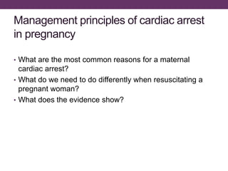 Maternal cardiac arrest (english) | PPTX
