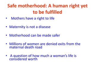Maternal care access | PPT