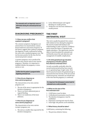 Maternal Care: Antenatal care | PDF