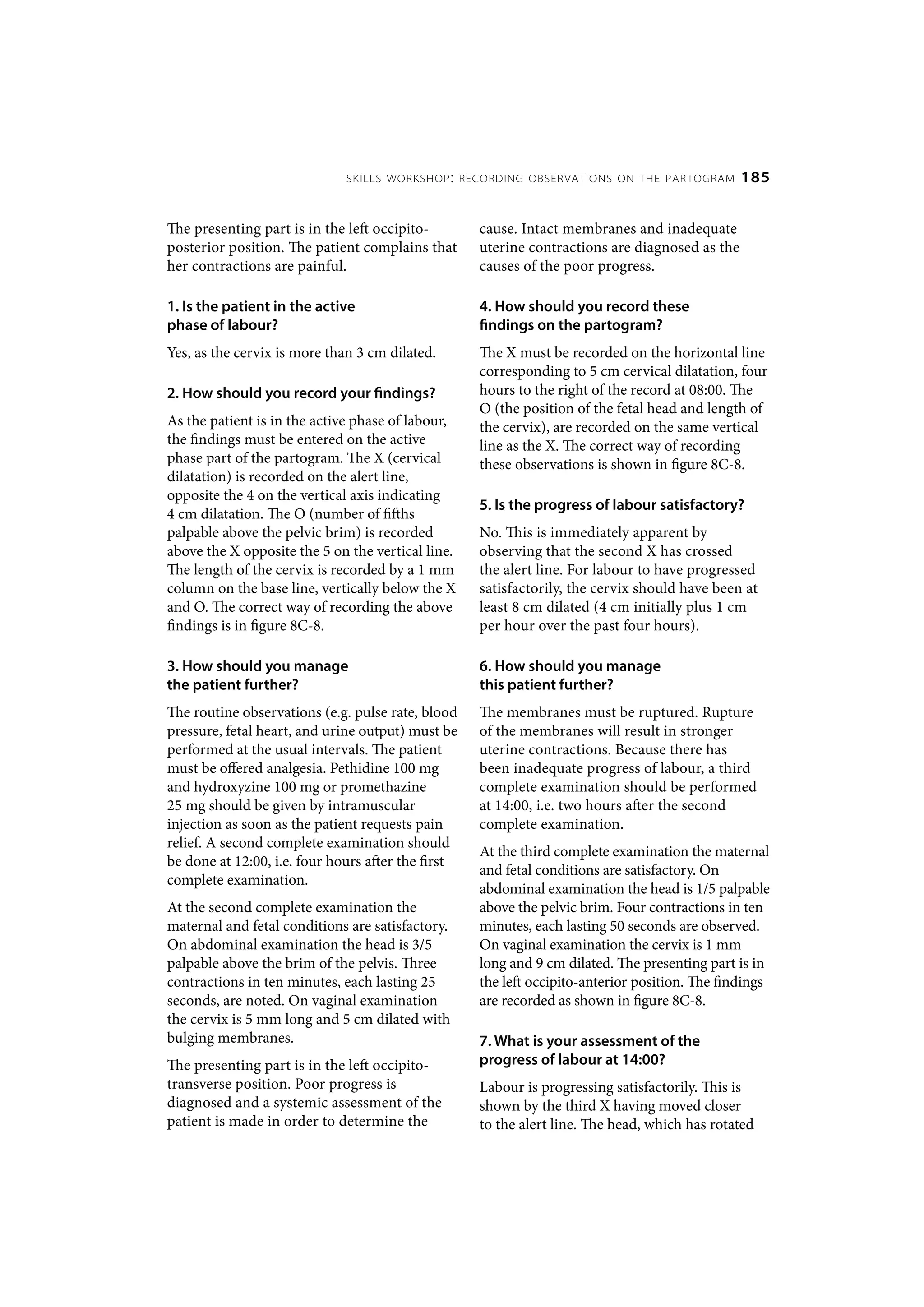 Maternal Care: Skills workshop Recording observation on the partogram | PDF