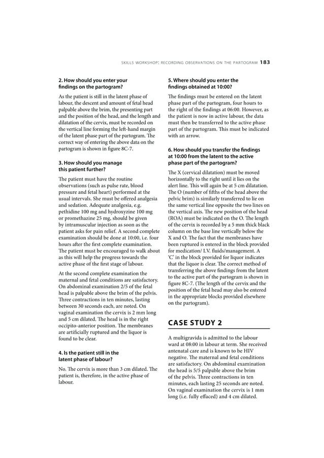 Maternal Care: Skills workshop Recording observation on the partogram | PDF