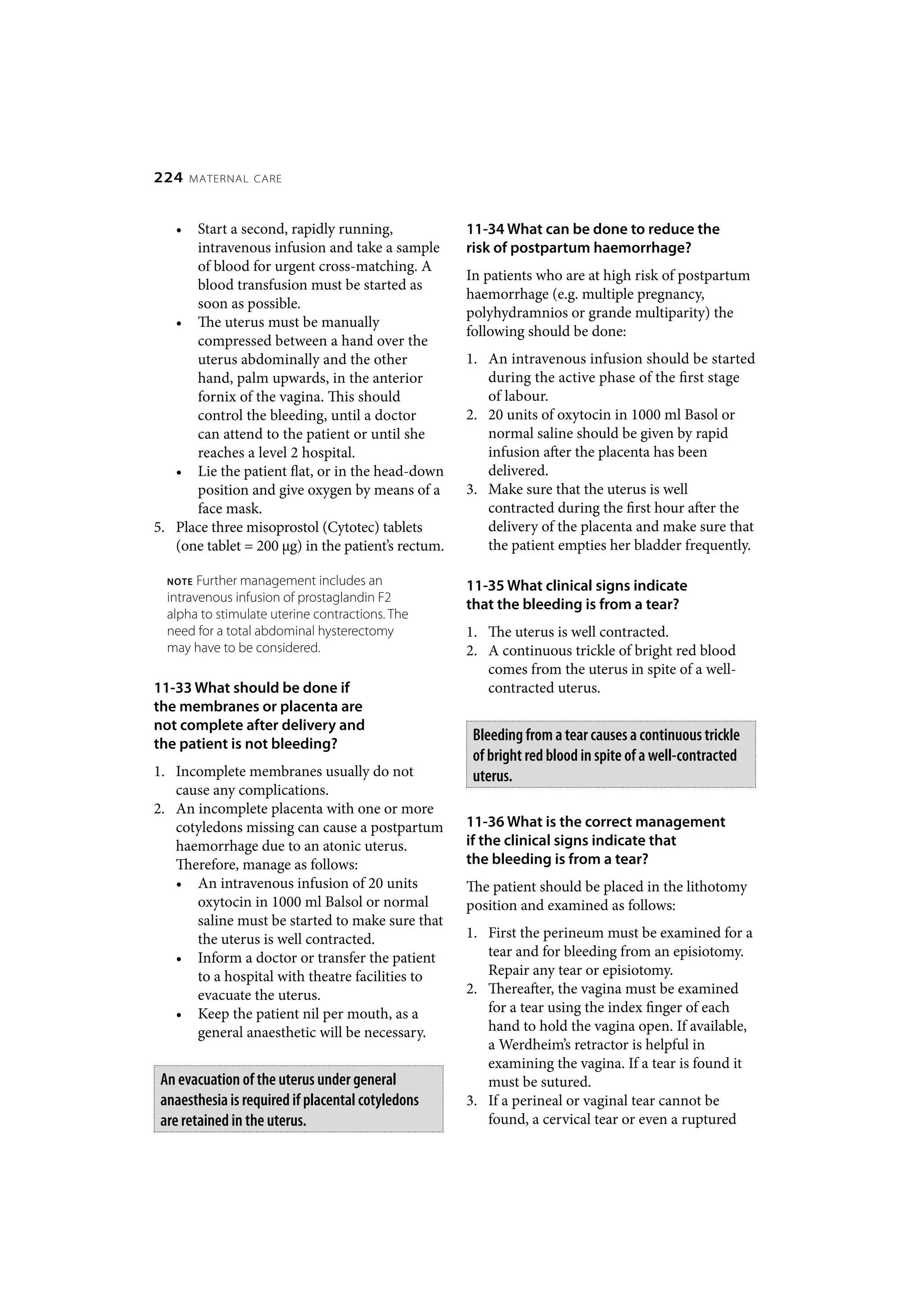 Maternal Care: The third stage of labour | PDF