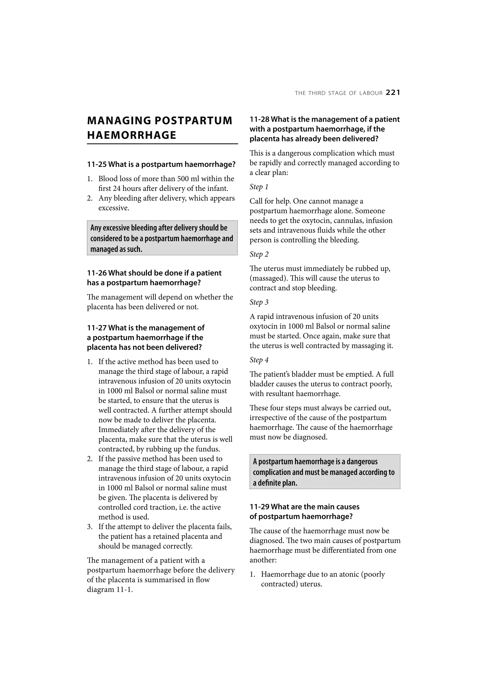 Maternal Care: The third stage of labour | PDF